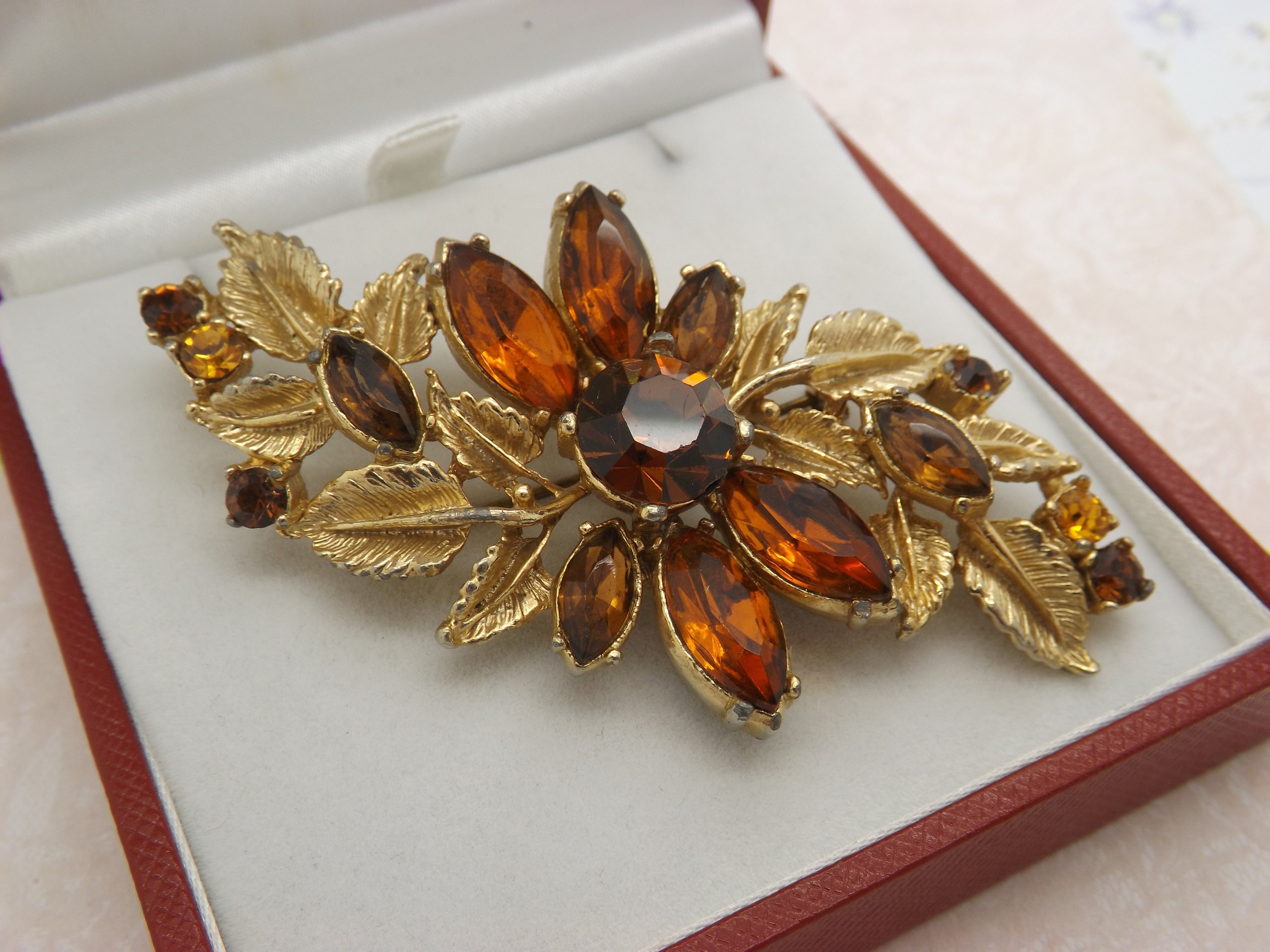 A Fine ' Sphinx ' Flower and Leaf Spray Design Vintage - Etsy