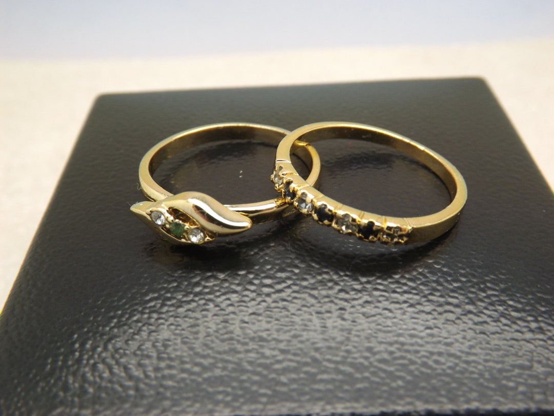 A Lovely Group of Two Large Size Gold Plated Costume Jewelry Dress ...