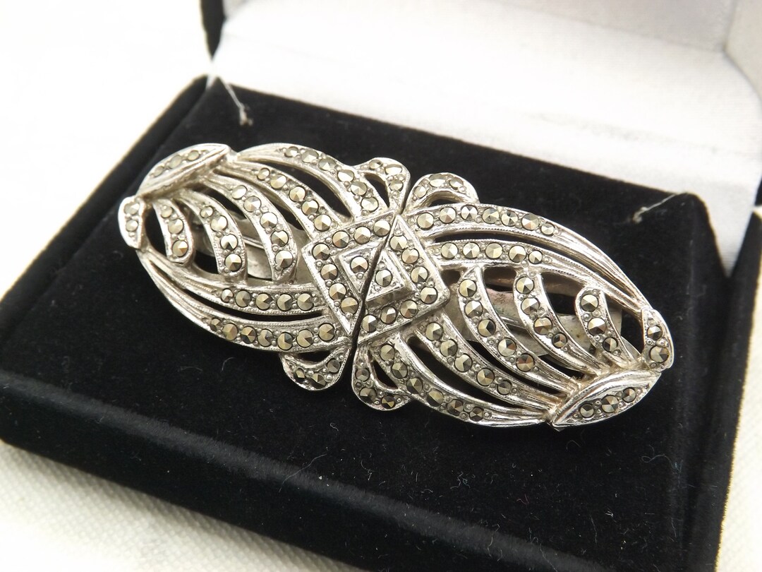 A Fine Pair of Nymph Vintage Jewelry Dress Clips Set Into a Brooch ...