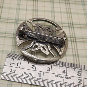 A Scottish / Celtic Woven Design Round Vintage Jewelry Brooch / Sash ...