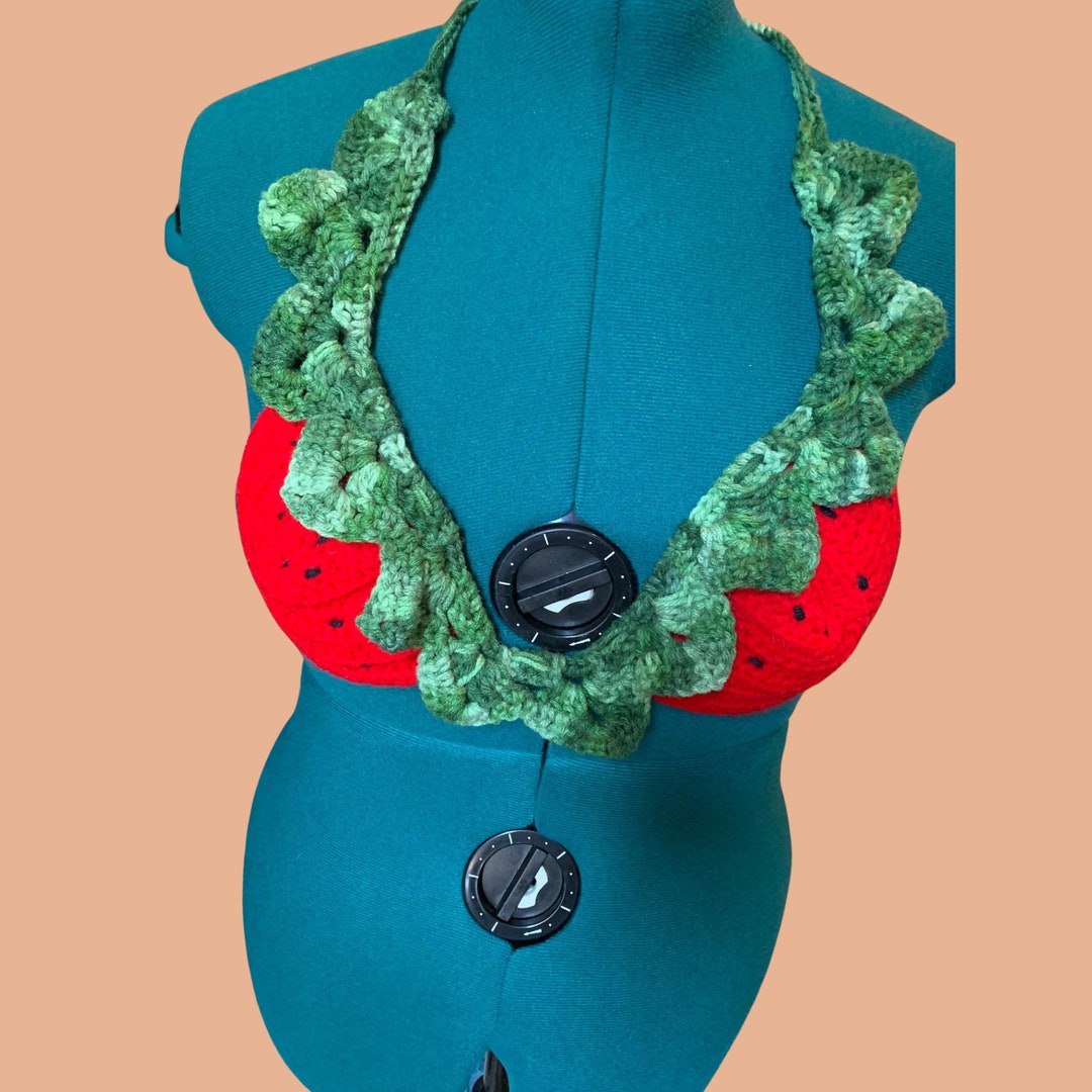 Crochet Watermelon Bra - Etsy