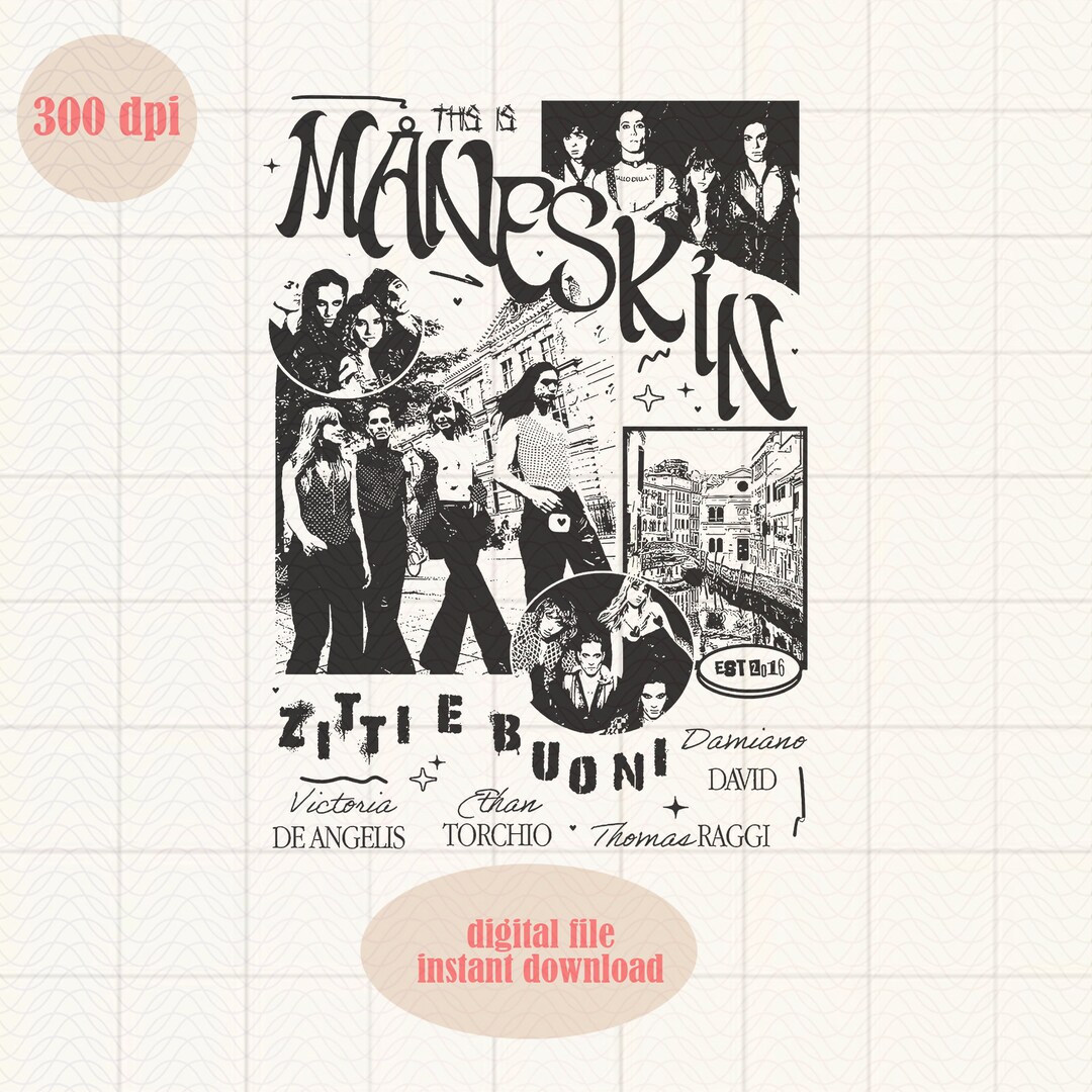 Vintage 90s Maneskin Png Maneskin Tour Maneskin Retro Vintage Png ...