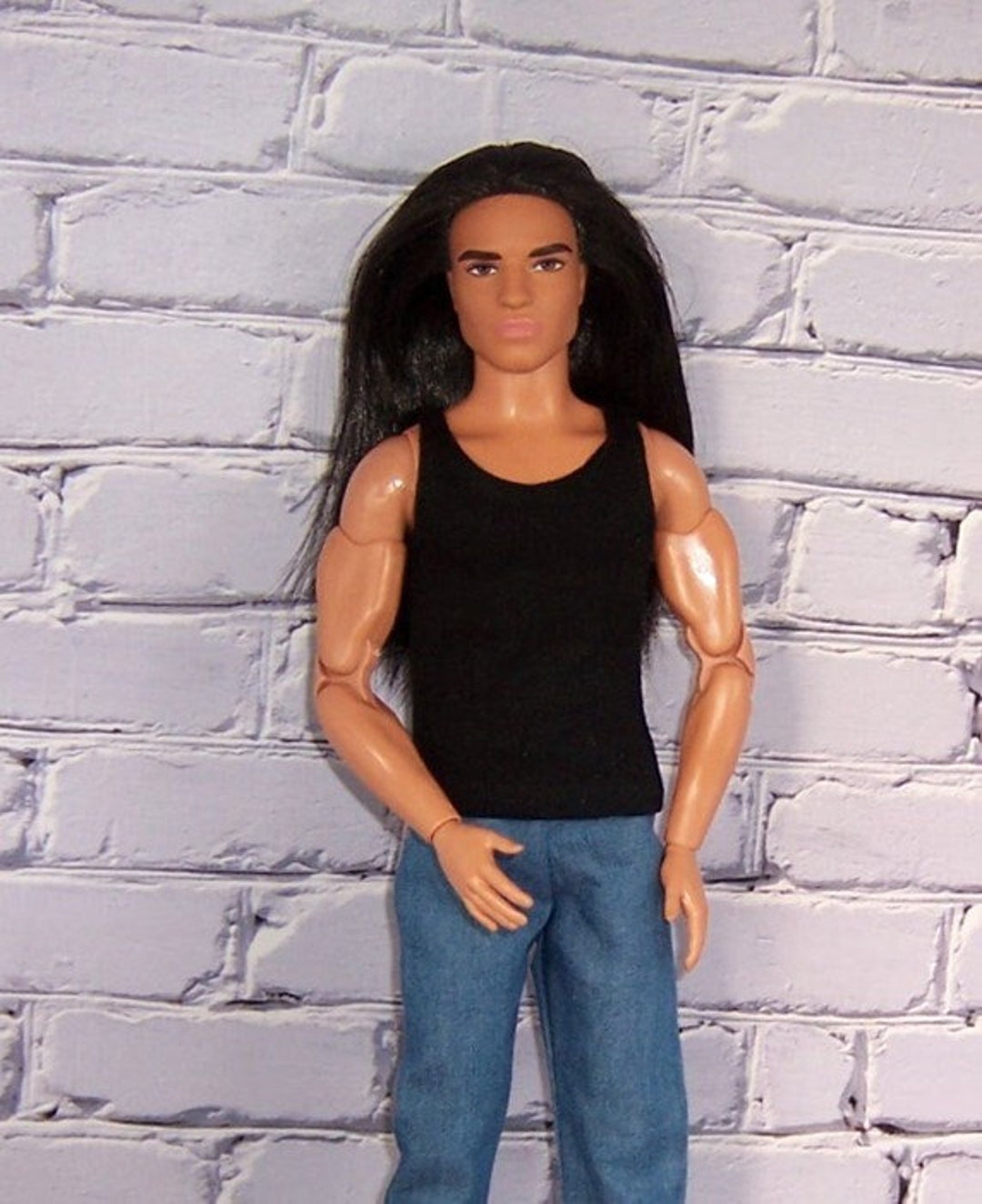 Black Knit Tank Top-fits Dolls Like Ken - Etsy