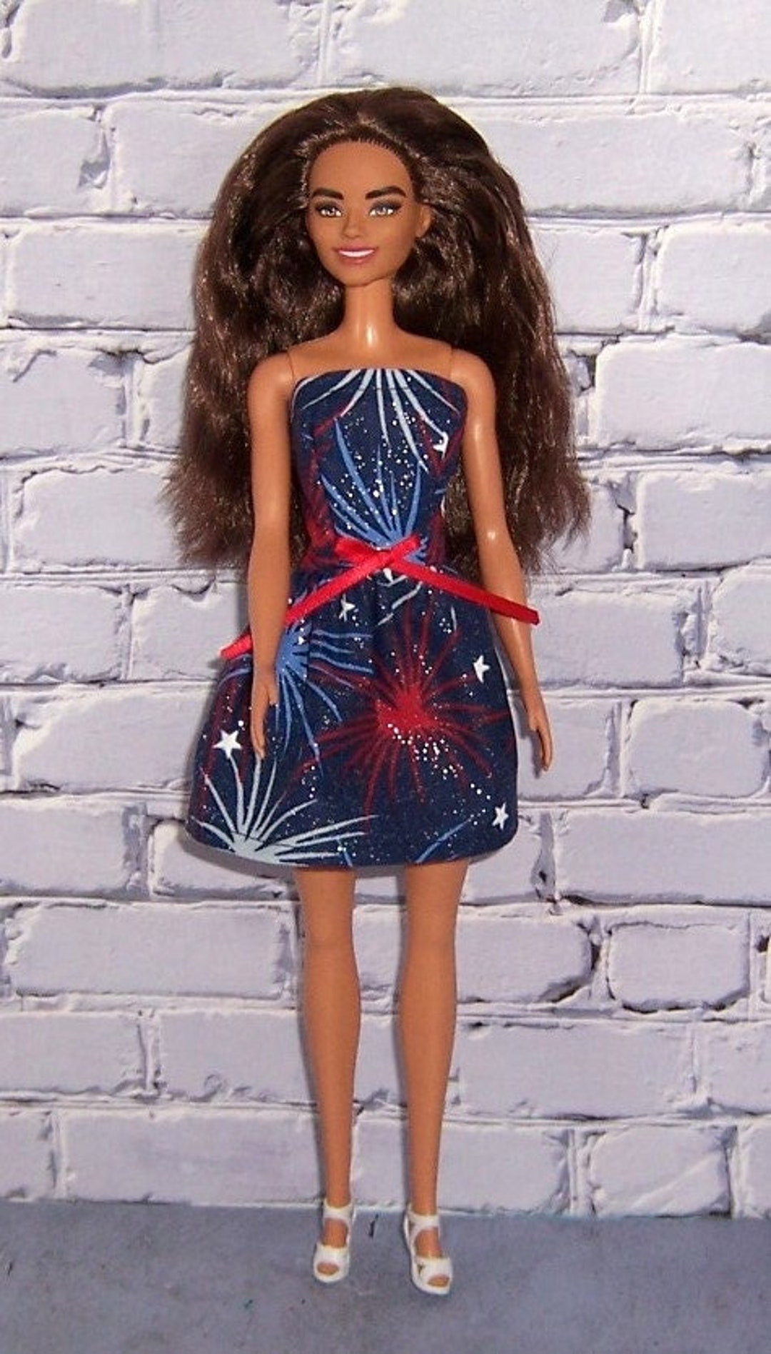 Glittery Fireworks Print Party Dress-will Fit 11.5 Dolls. - Etsy