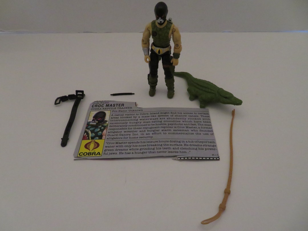Hasbro GI Joe ARAH Croc Master Reptile Trainer Figure Complete W/file ...