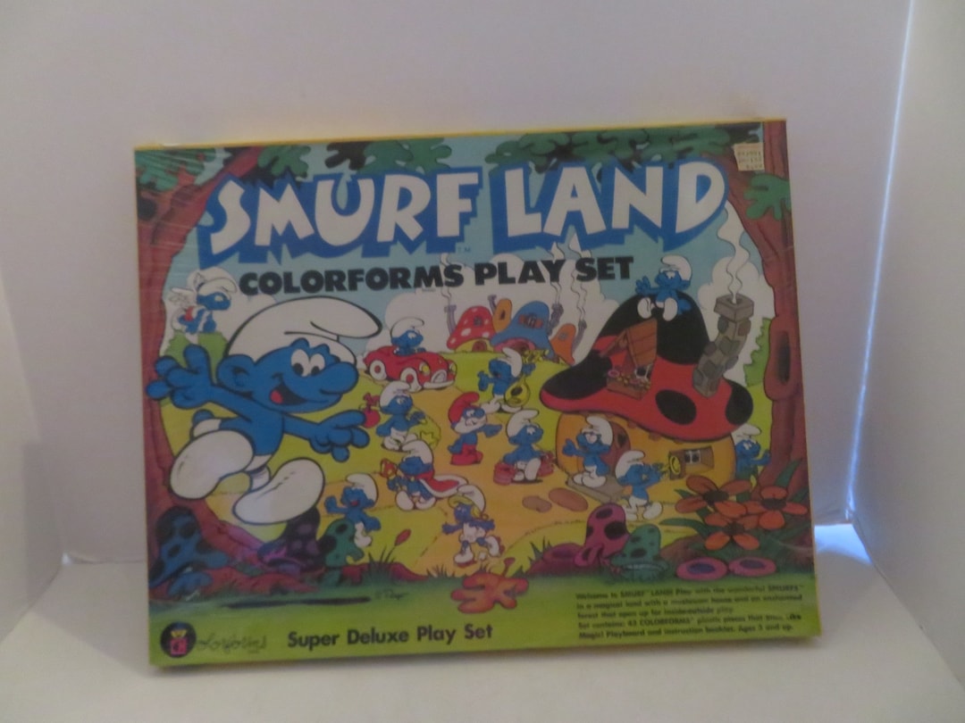 Colorforms the Smurf Land Play Set Super Deluxe 1981 SEALED Unopened - Etsy