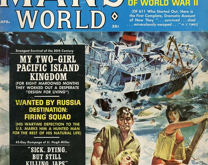 Man's World Men's Interest Magazine Vol 7 #2 April 1967 GD+ 2.5 - Etsy