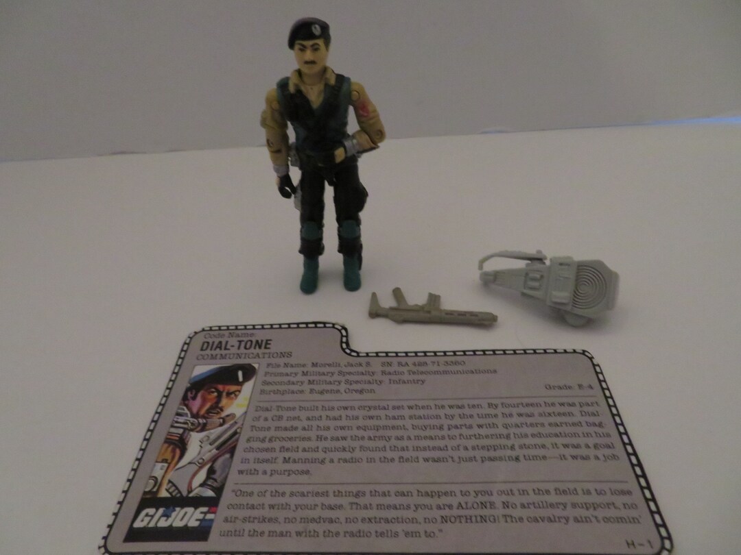Hasbro GI Joe ARAH Dial Tone Communicator Figure Complete W/file Card ...