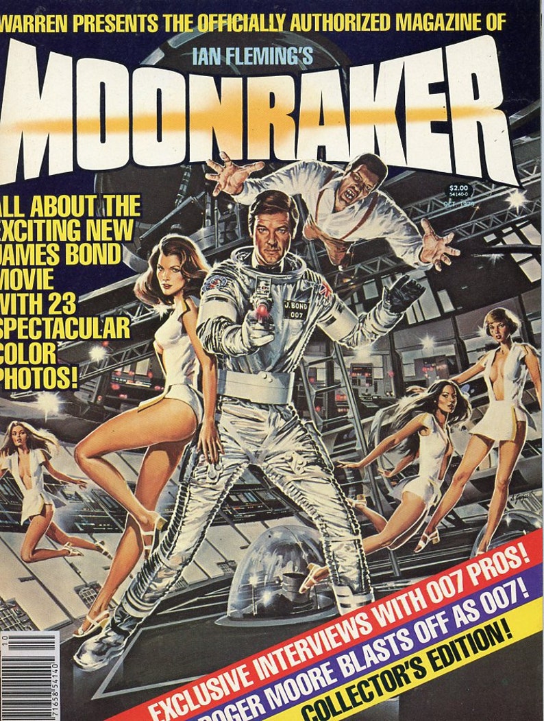 Warren Presents the Officially Authorized Ian Fleming's Moonraker Magazine 1979 VF/NM 9.0 - Etsy