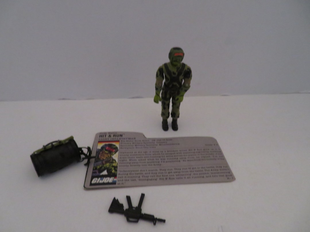 GI Joe ARAH Hit & Run Light Infantry Man Figure Complete W/file Card ...