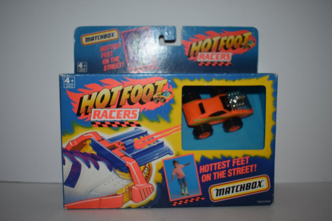 Matchbox Hot Foot Racers Orange Race Car 1991 MISB - Etsy