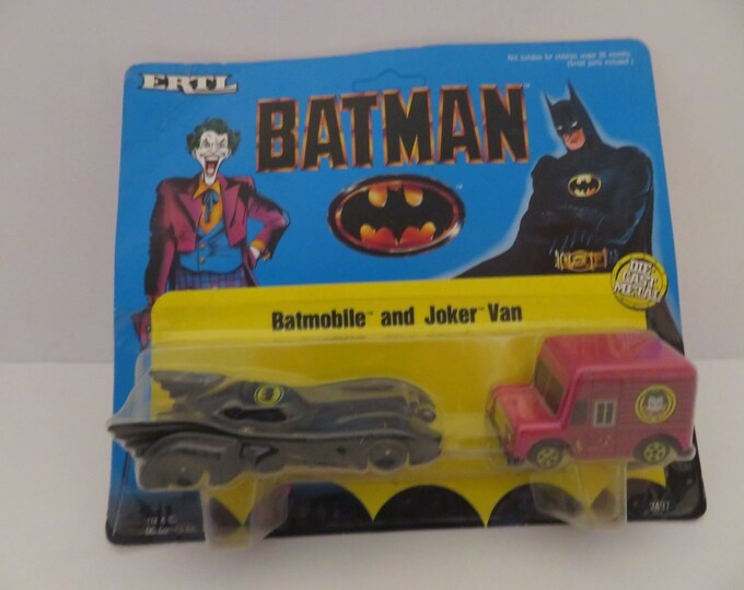 Ertl Batman 2 Pack Batmobile Joker Van 1:64 Scale 1989 MOC - Etsy