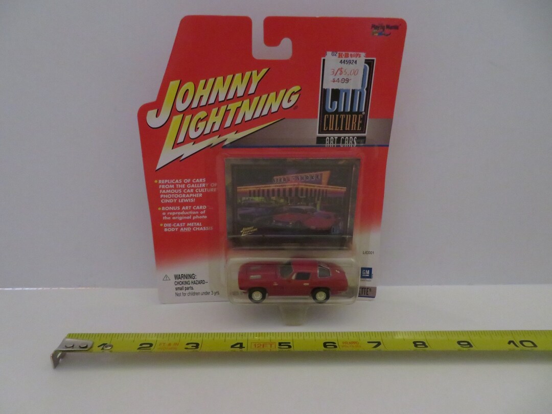 Johnny Lightning Car Culture Art Cars 1963 Chevy Corvette Red 2001 MOC ...