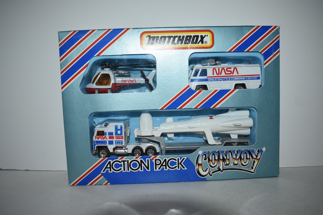 Matchbox Action Pack Convoy CY204 3 Piece Set NASA Rocket Transporter Helicopter 1984 W/box - Etsy