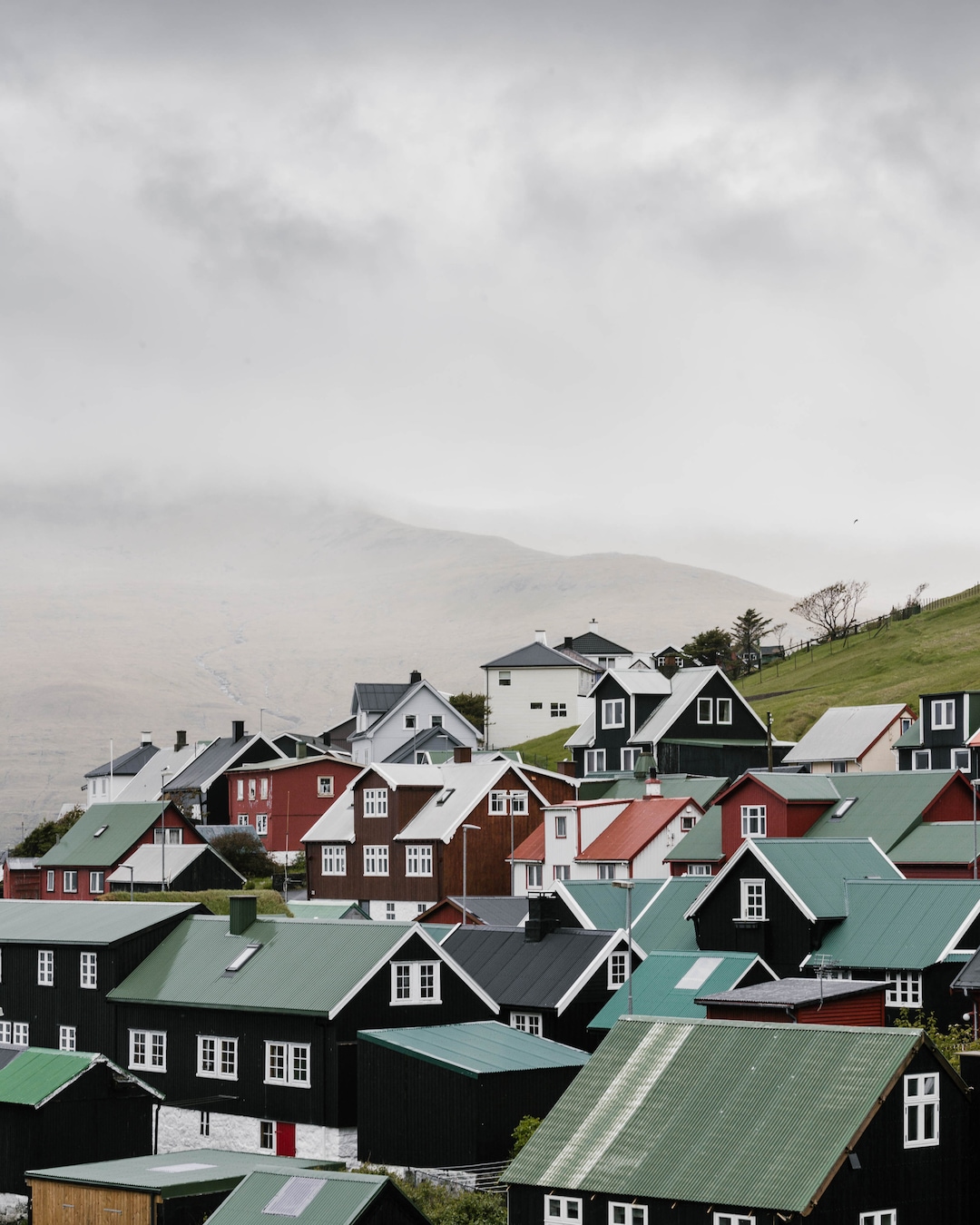 Travel Photography Faroe Islands Village Kvivik Mountain Alexandre ...