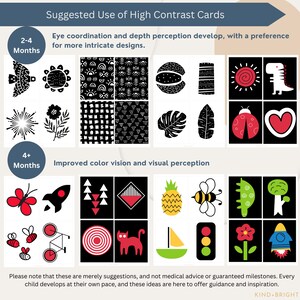 High Contrast Cards for Newborns - Black and White Baby Cards - 84 ...