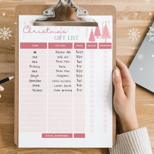 Printable Christmas Gift Planner Organize Your Holiday Shopping With ...