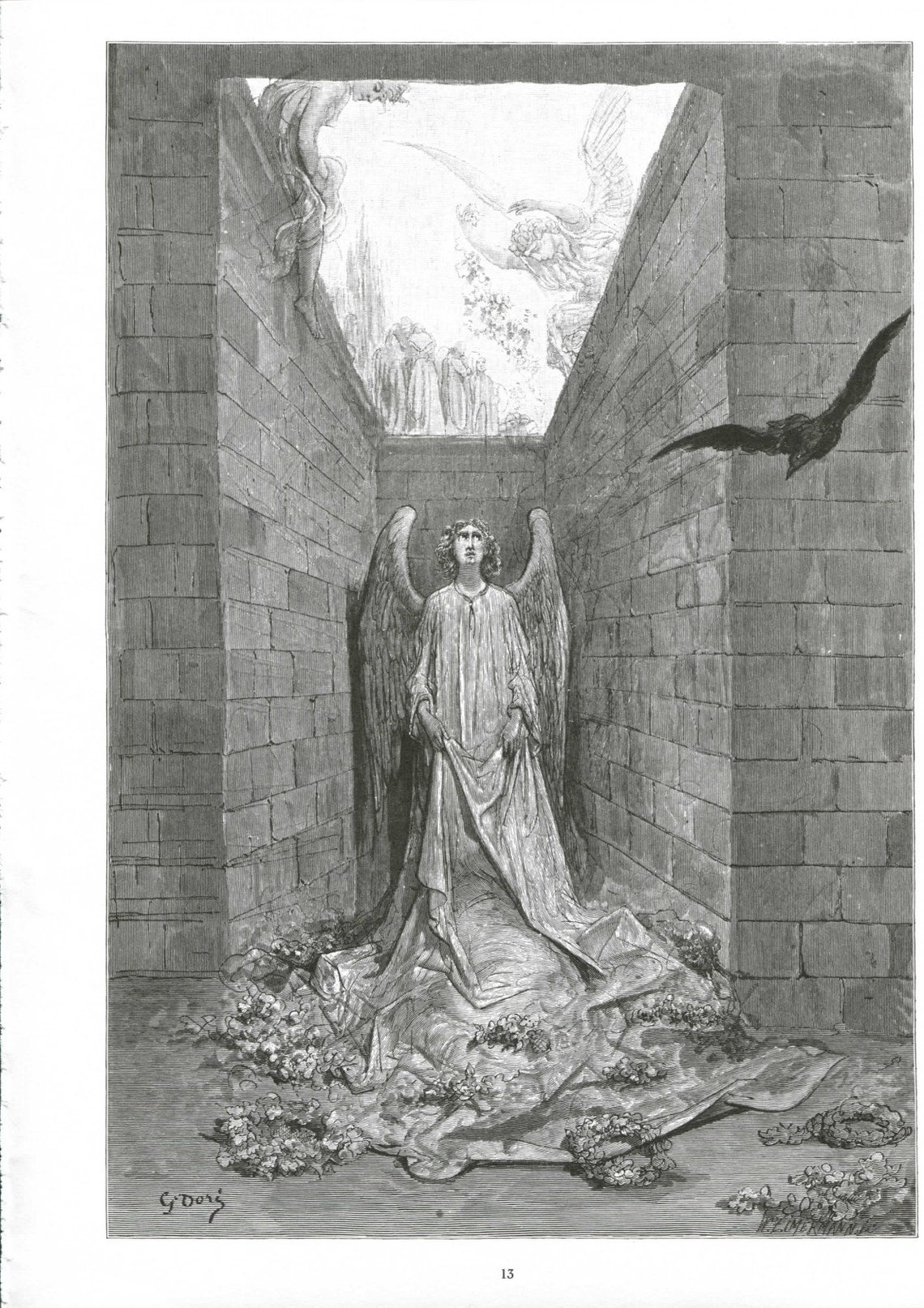 Gustave Dore Engraving – the Raven Dore Print Edgar Allan Poe Book ...