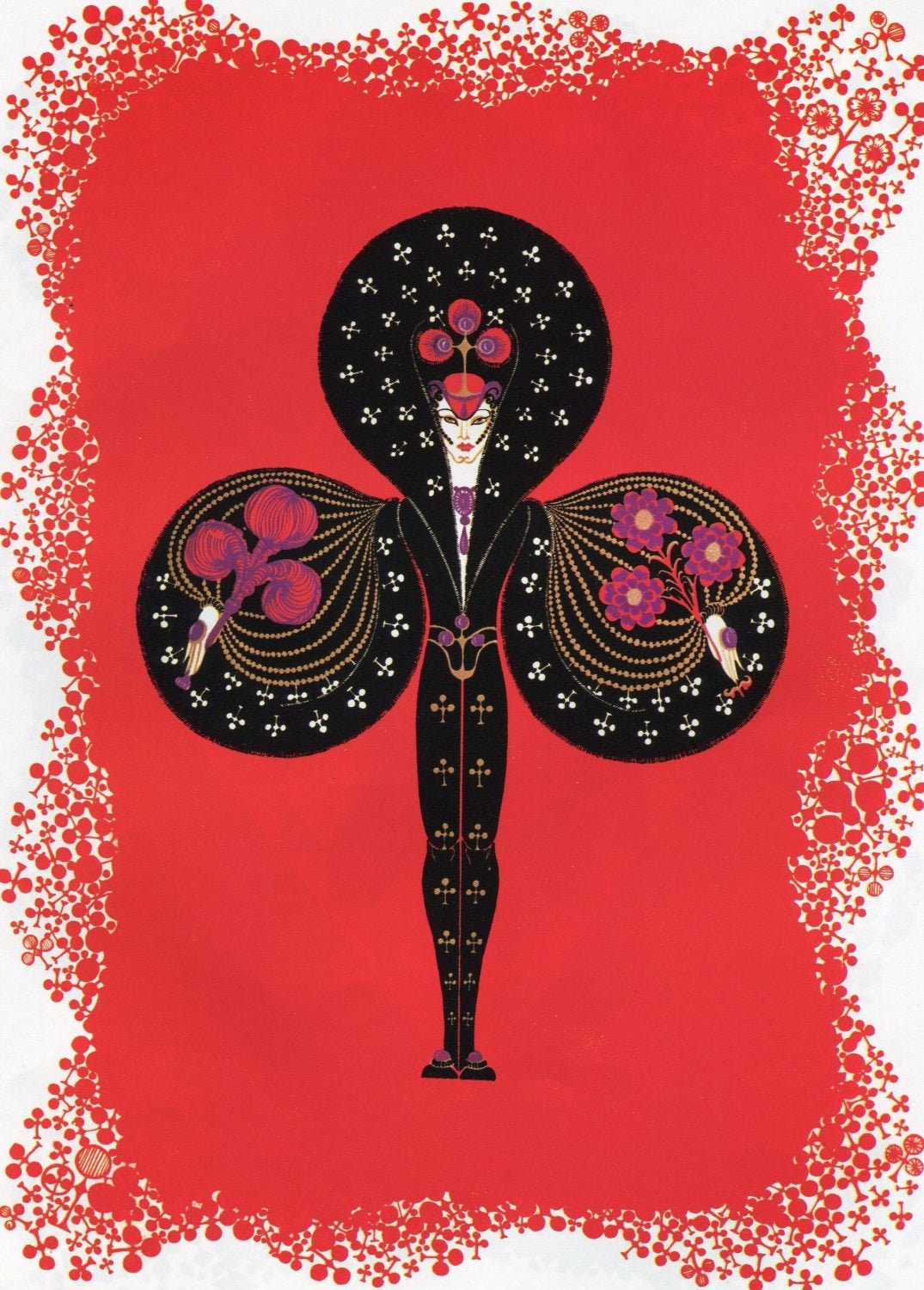 Original Erte Art Deco Vintage Print of the Card Suit Aces From 1978 ...