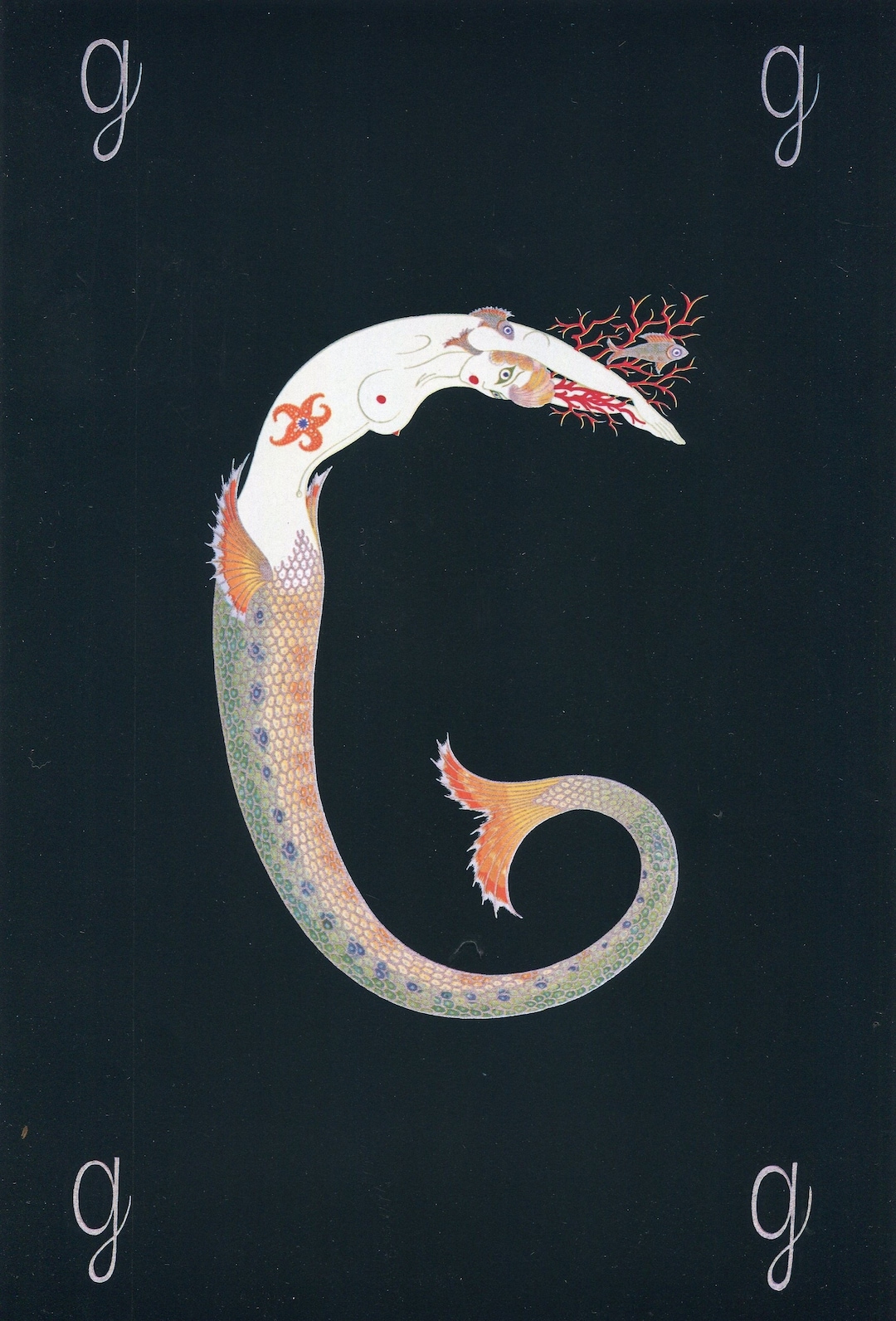 Original Erte Art Deco Vintage Print of the Alphabet From 1978 G and H ...