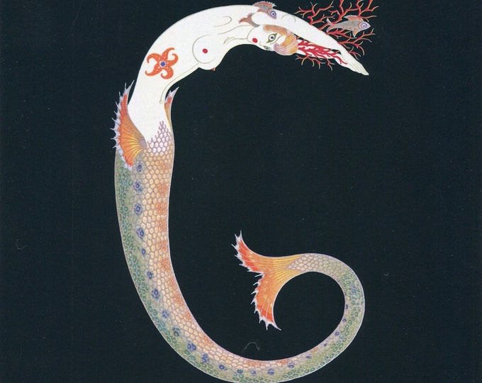 Original Erte Art Deco Vintage Print of the Alphabet From 1978 G and H ...