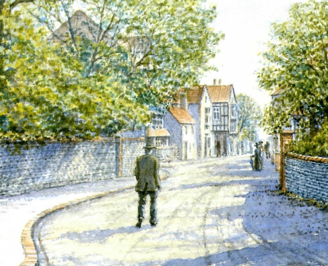 Mick Bensley Original Vintage Print of Sussex Dated 1998 Rottingdean by ...