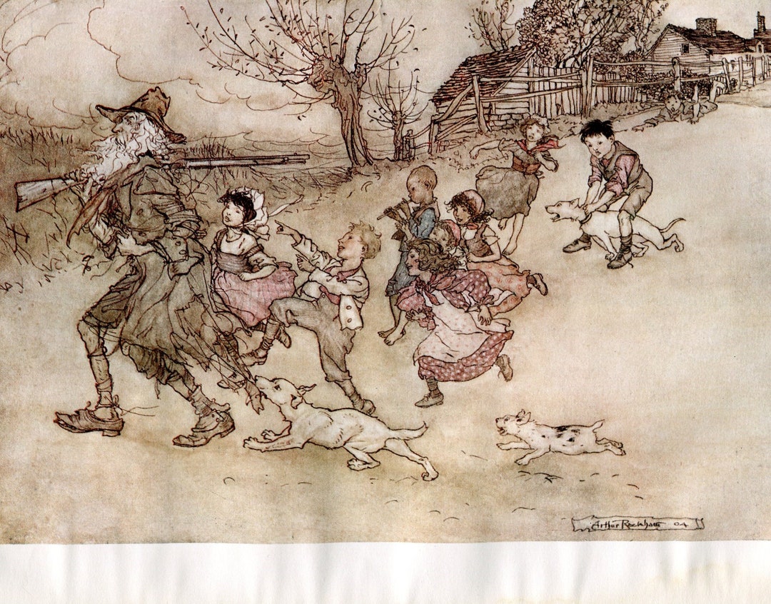 Arthur Rackham Antique Print Rip Van Winkle 1916 Arthur Rackham Vintage ...