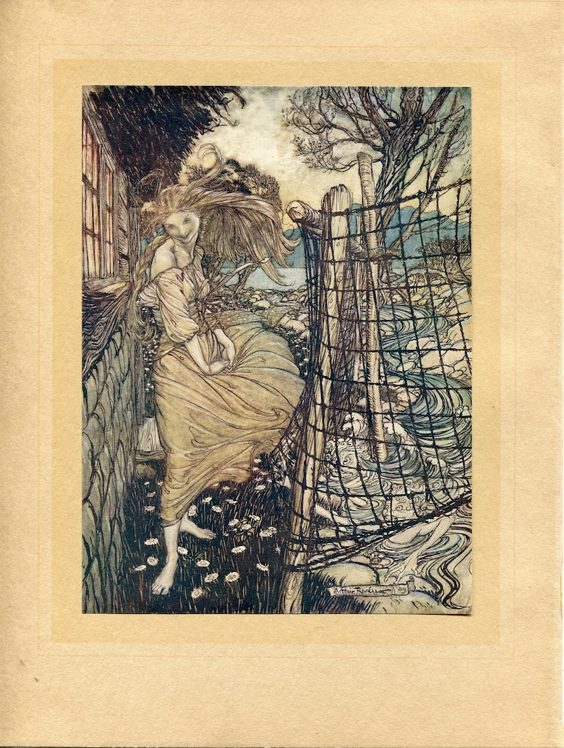 Arthur Rackham Undine Antique Print From a 1st Edition Dated - Etsy