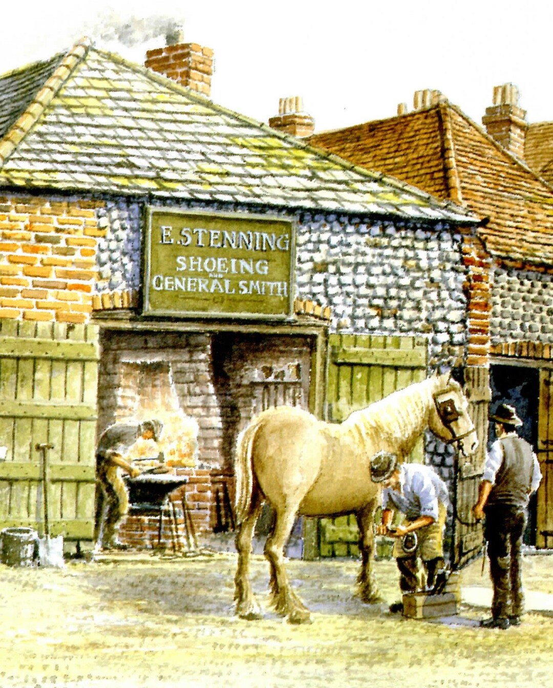 Mick Bensley Original Vintage Print of Sussex Dated 1998 Rottingdean by ...