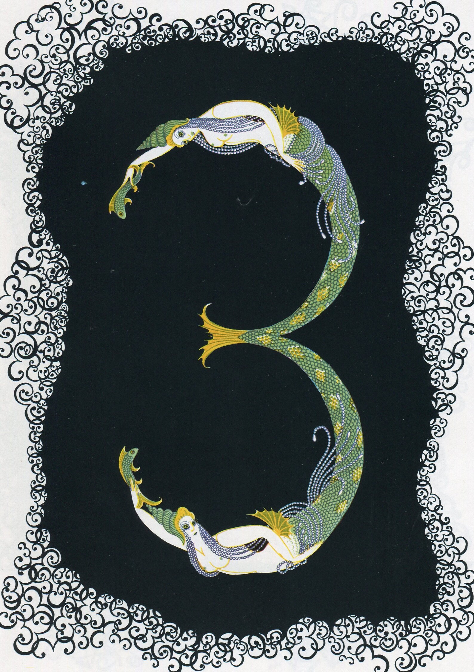 Original Erte Art Deco Vintage Print of the Alphabet from 1978 | Etsy