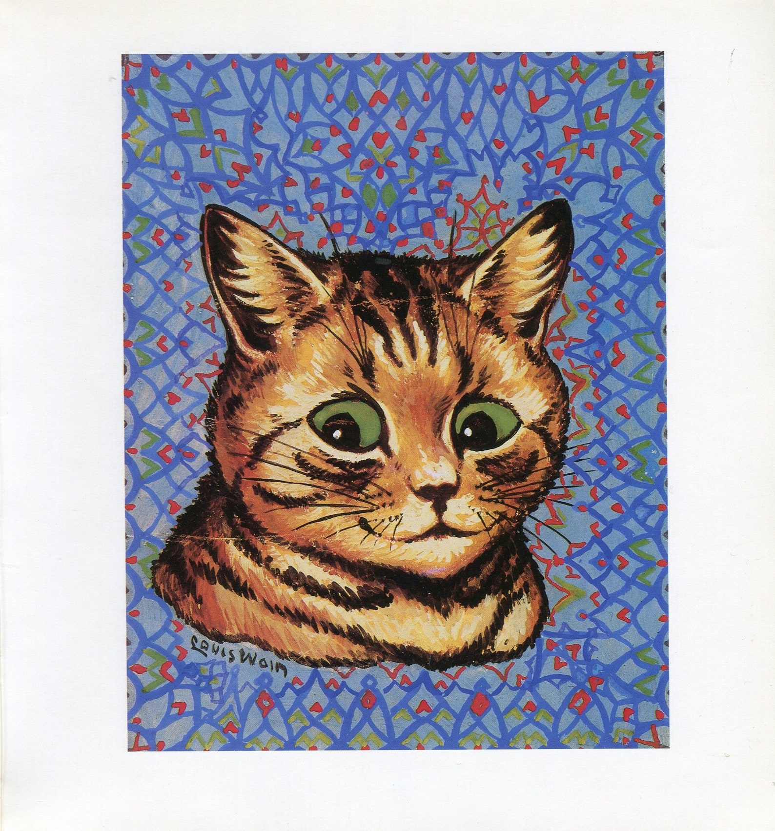 Louis Wain Cat Print Cat Art Wain Cat Mischievous Cat Louis Wain Cat ...