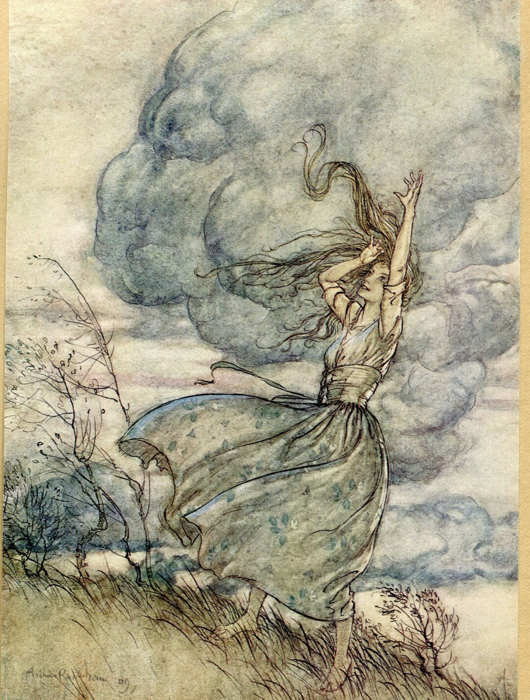Arthur Rackham Undine Antique Print From a 1st Edition Dated 1919 ...