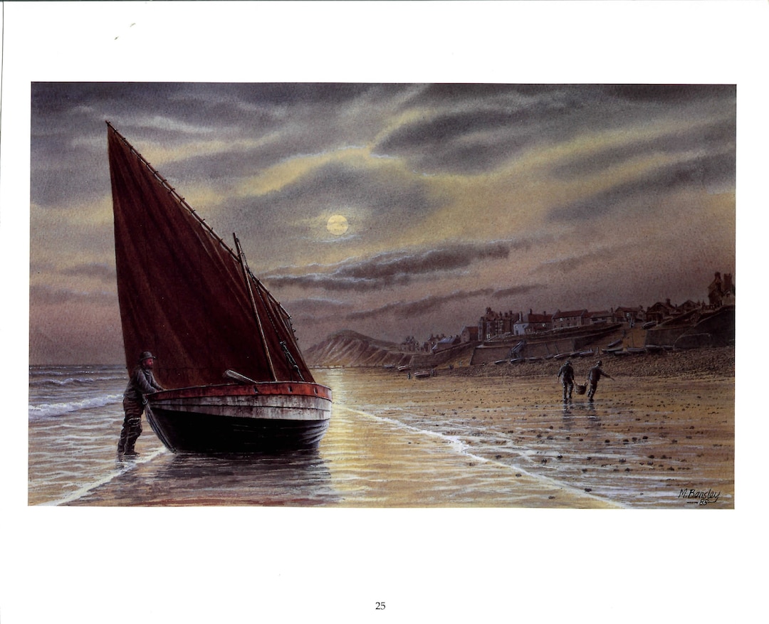 Mick Bensley Original Vintage Print of Norfolk Dated 1990 - Sheringham ...