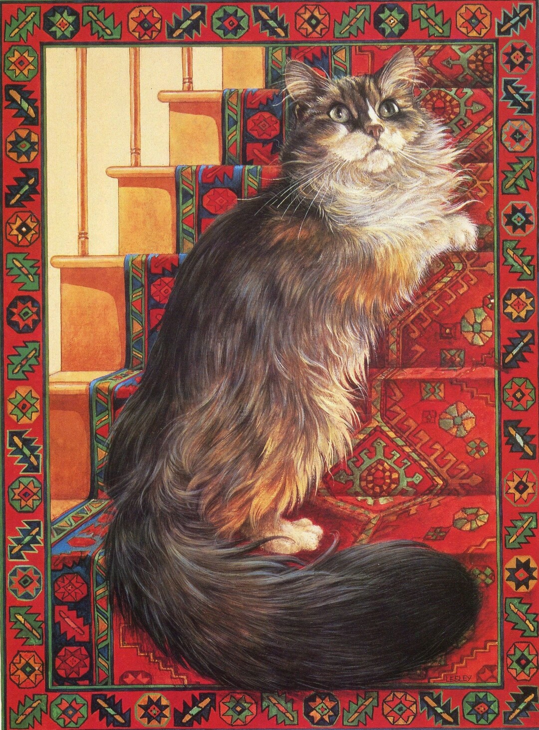 Lesley Anne Ivory Glorious Cats Vintage Cat Print Cute Cats Cat Art ...