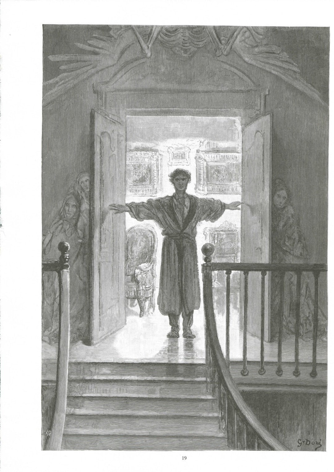 Gustave Dore Engraving – the Raven Dore Print Edgar Allan Poe – Metal ...