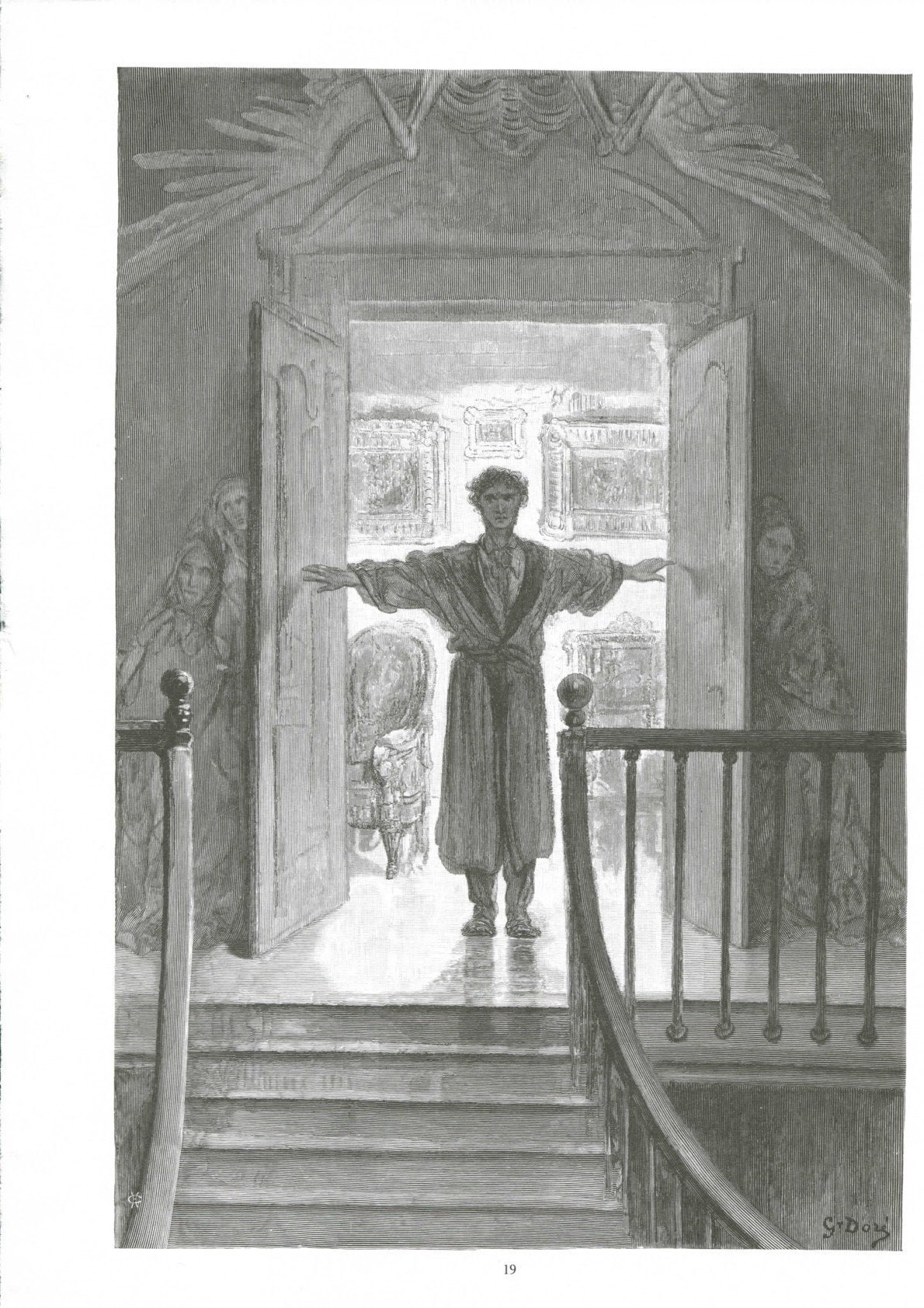 Gustave Dore Engraving the Raven Dore Print Edgar Allan Poe Metal ...