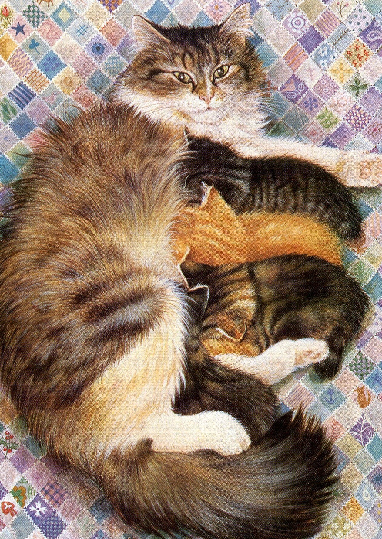 Lesley Anne Ivory Glorious Cats. Cute Cats. Cat Art. Vintage - Etsy