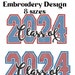 Class of 2024 Embroidery Design, Graduation Embroidery Design, 8 Sizes ...