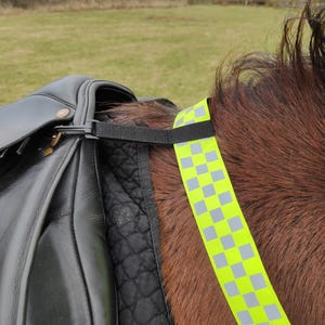 Equi Hi Viz Horse Reflective Chest Strap / Breastplate With Optional ...