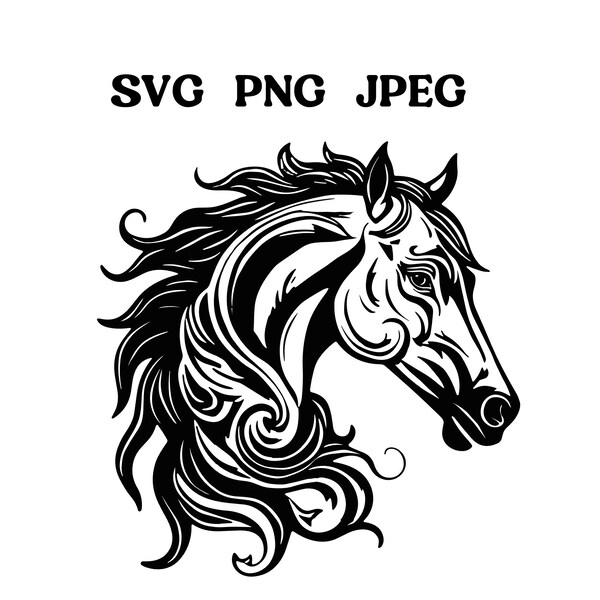 Tribal Horse Svg - Etsy