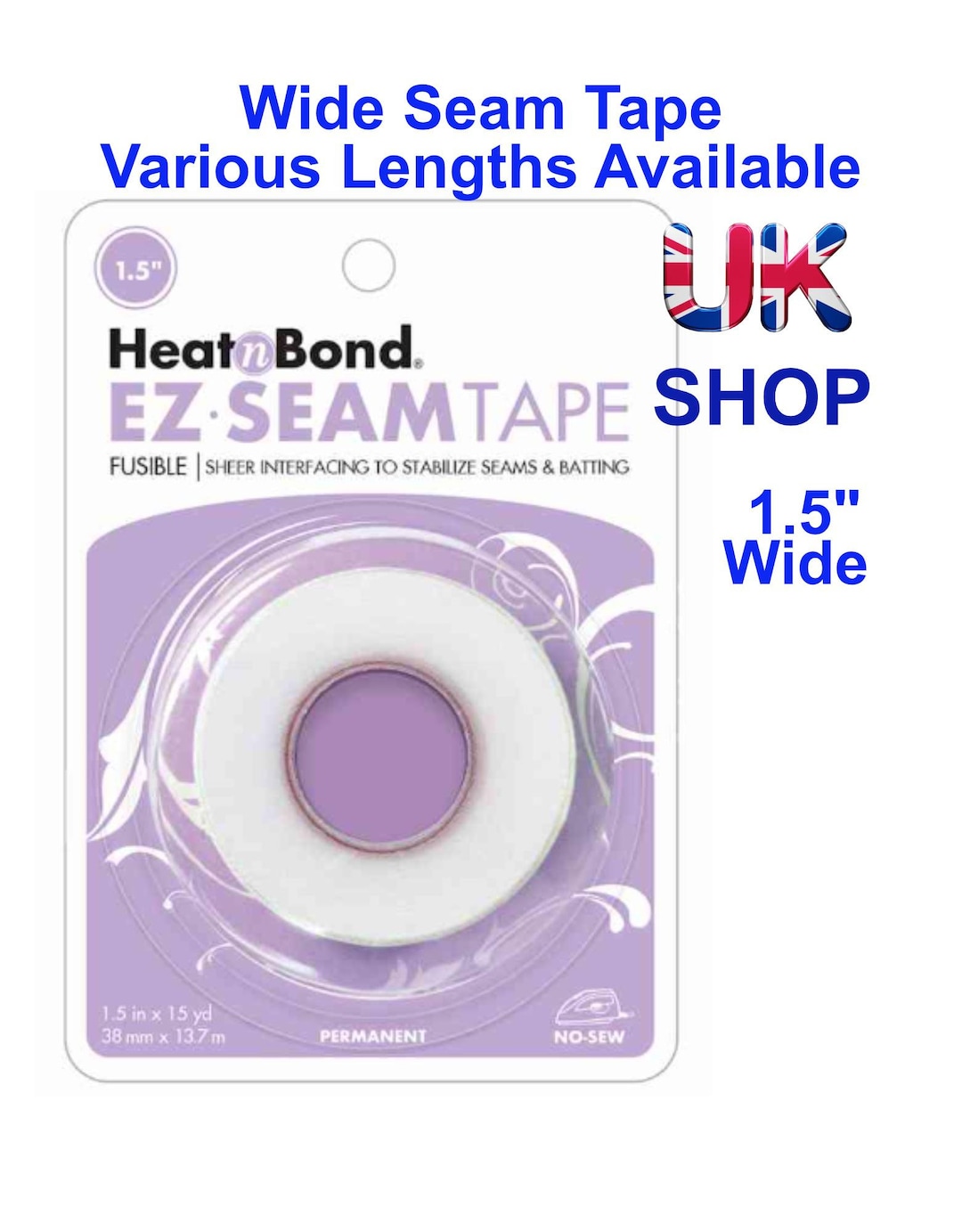 Iron-on Seam Tape, Fusible Sheer Batting Tape, Sewable, for Joining ...