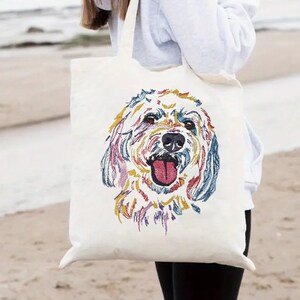 Cockapoo Machine Embroidery Design, Rainbow Dog Head Design, Embroidery ...