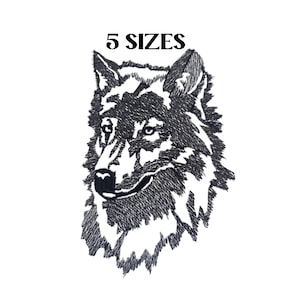 Wolf Head Embroidery File Design, Instant Download, Machine Embroidery ...