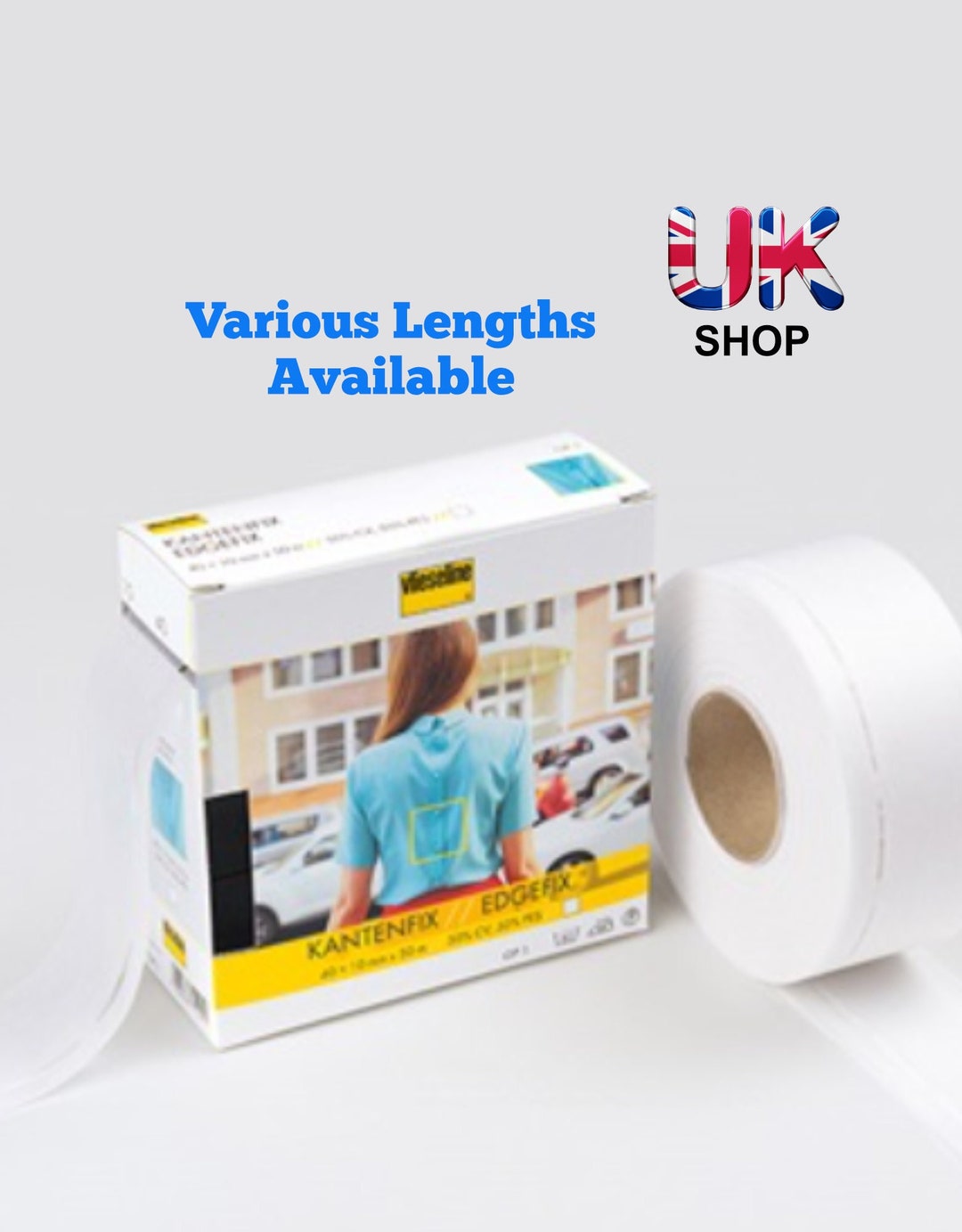 Vilene Edgefix Iron on Fusible, Button Borders Tape, Cuff Band ...