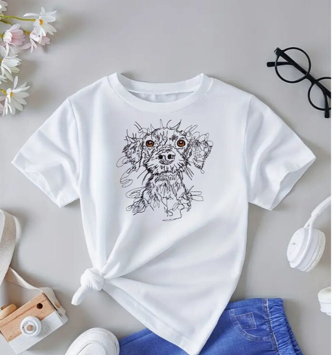Scribble Dog Machine Embroidery Design, Doodle Dog Head Design ...