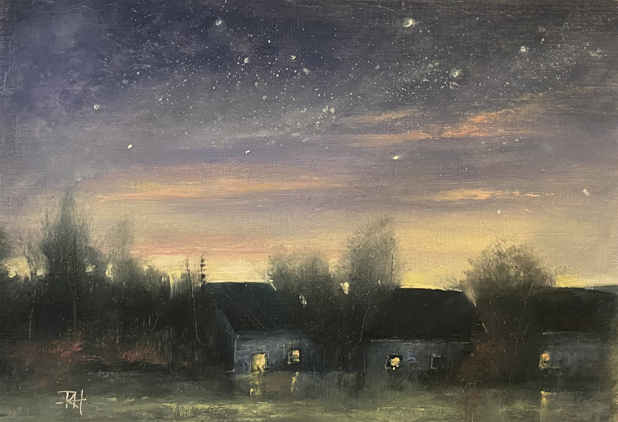 Night Sky Oil Painting
