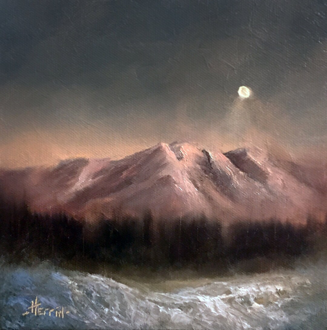 Alaska Mountains Landscape Oil Painting Original Commissioned Fine Art ...