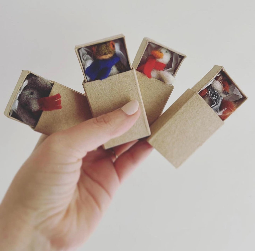 Set of 4 Matchbox Animal, Matchbox Pet, Fox, Elephant, Duck, Frog ...