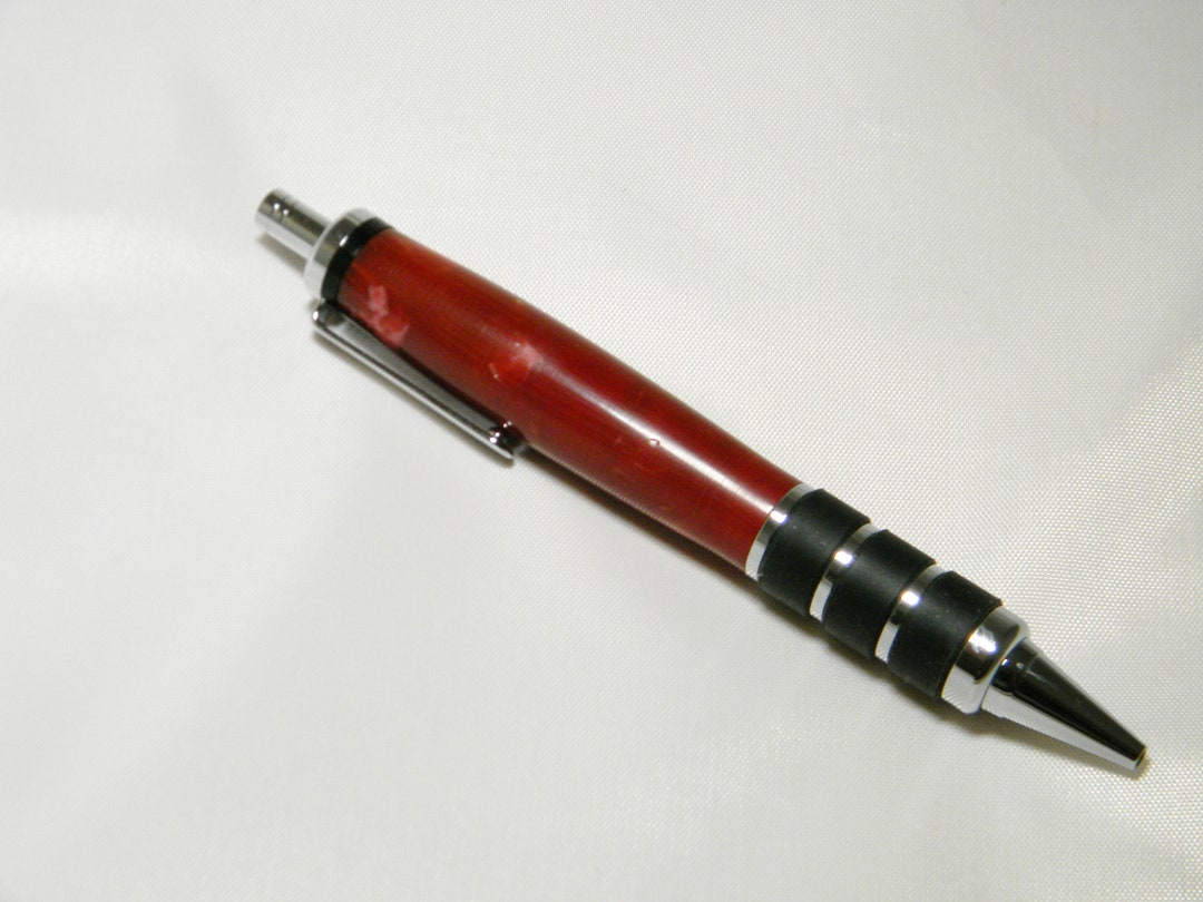 Ruby Red Guardian Click Ballpoint Pen With Clear Tube 117 - Etsy