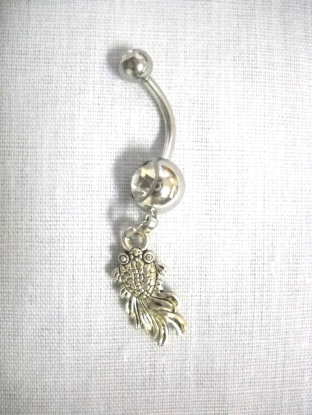 Fishy Fish GOLDFISH Betta Fish Double Sided Dangling Charm on Dazzling ...